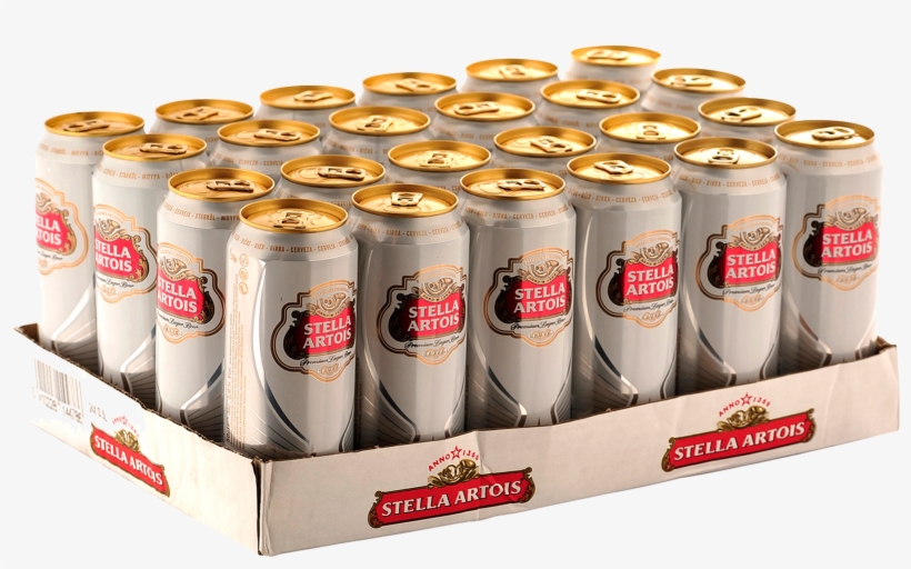 Stella Artois Cans 500ml 24 Case - Stella 24 Case Cans PNG Image ...