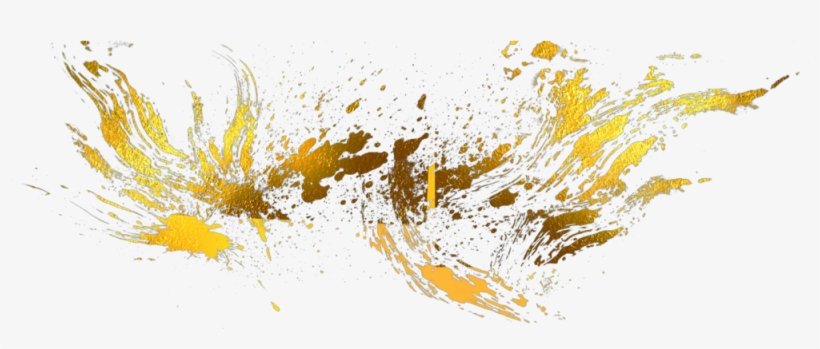 Golden Splash Ink Transparent - Portable Network Graphics PNG Image ...