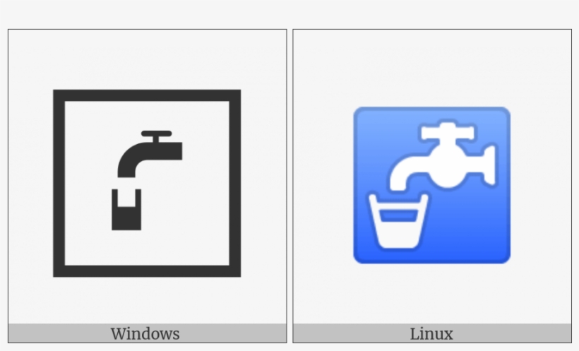 Download Potable Water Symbol On Various Operating Systems - Cross ...