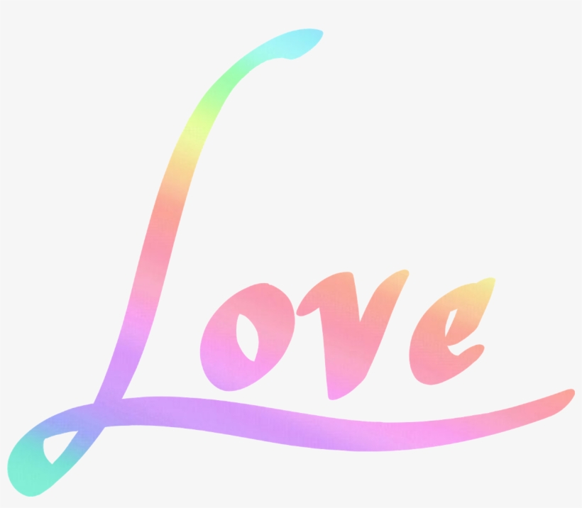 Love Rainbow Text Sticker By Amber Leanne - Lilac PNG Image ...