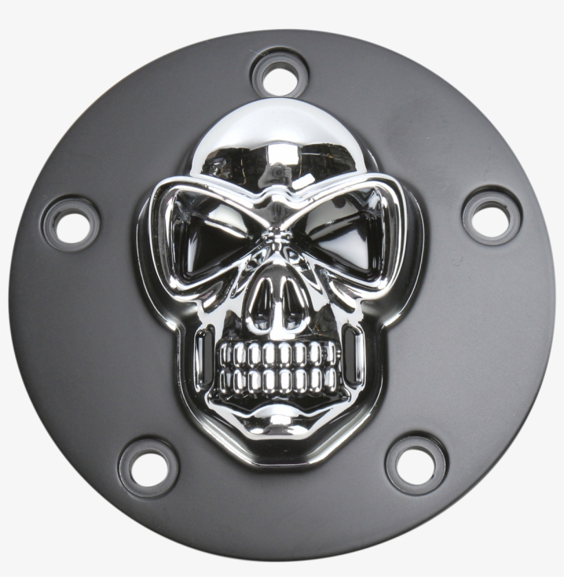 Drag Specialties Black Chrome 5 Hole Skull Points Cover - Harley ...