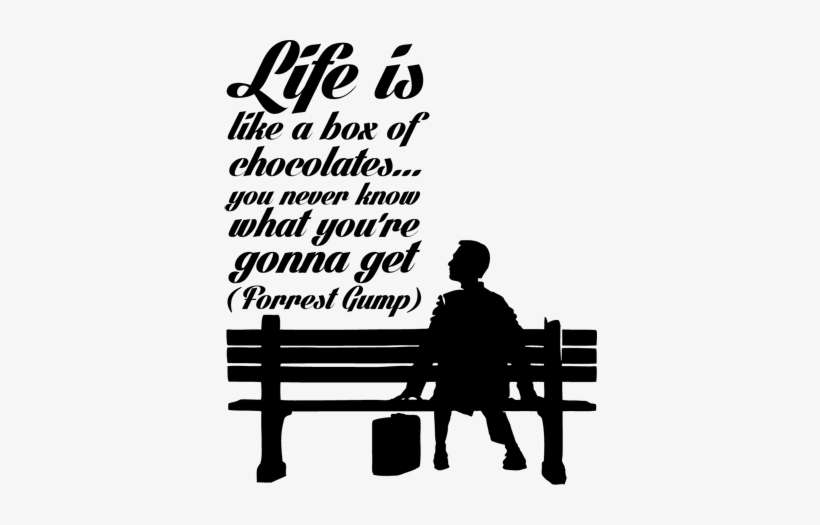 Forrest Gump Quote Wall Sticker - Forrest Gump Poster Art PNG Image ...