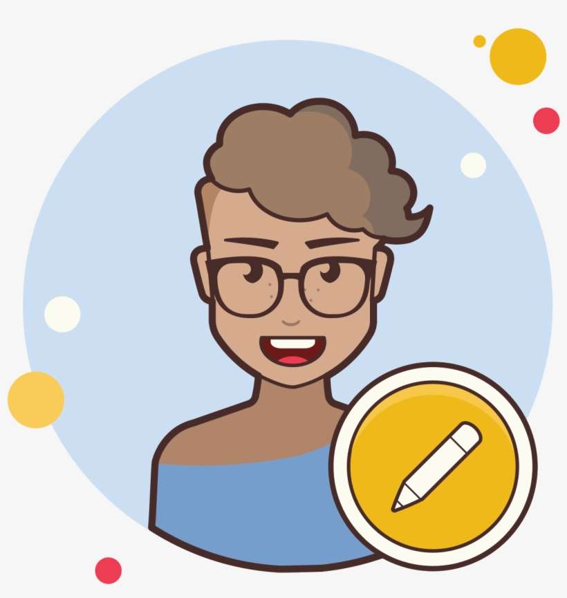 Writer Female Icon - Cartoon PNG Image | Transparent PNG Free Download ...
