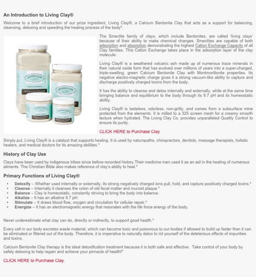 An Introduction To Living Clay® Welcome To A Brief - All Natural ...