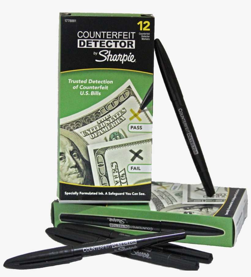 Counterfeit Detector Pen - Sharpie Counterfeit Detector Pens 7 Pack PNG ...