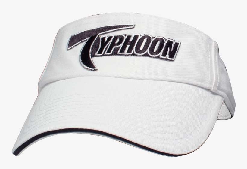 Typhoon White Visor With Embroidered Logo And Adjustable - Baseball Cap ...