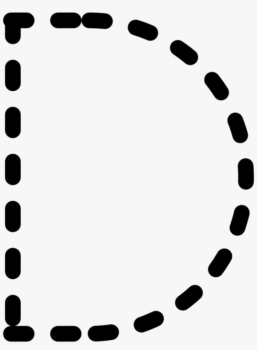 Download Dashed Line Of Alphabet Letter D - Tracing Letter D ...