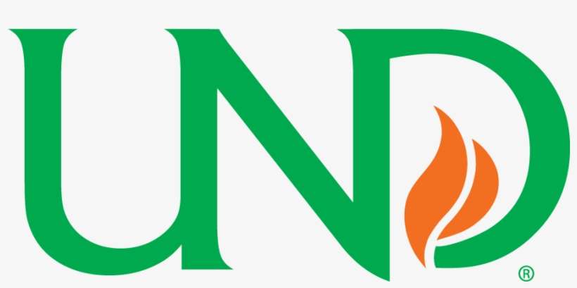 Und Flame Logo - University Of North Dakota Fighting Hawks 3 In. X 4 ...