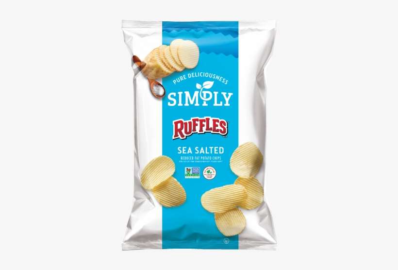 Simply Ruffles Sea Salted Reduced Fat* Potato Chips PNG Image ...