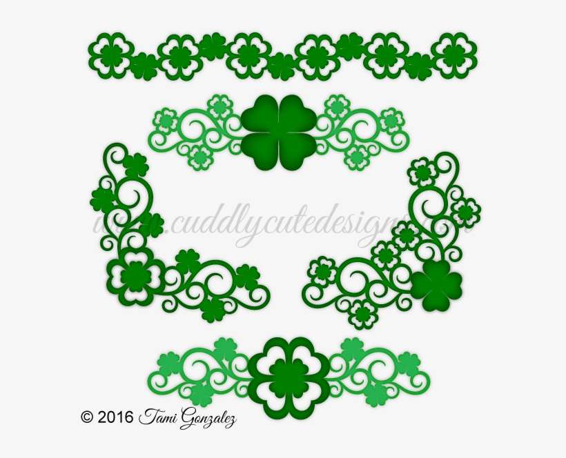 Download Shamrock Borders - Illustration | Transparent PNG Download ...