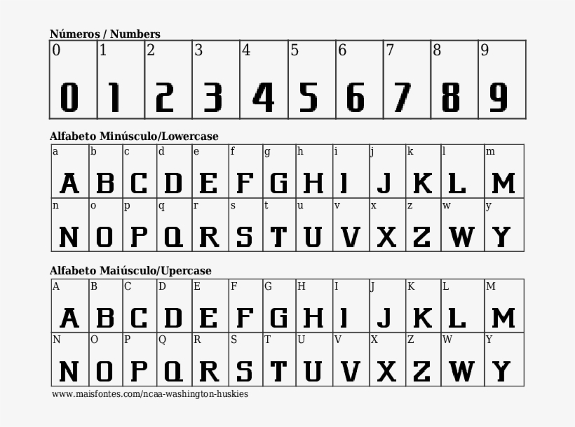 Download Font Details Ncaa Washington Huskies - Fonte All Star ...