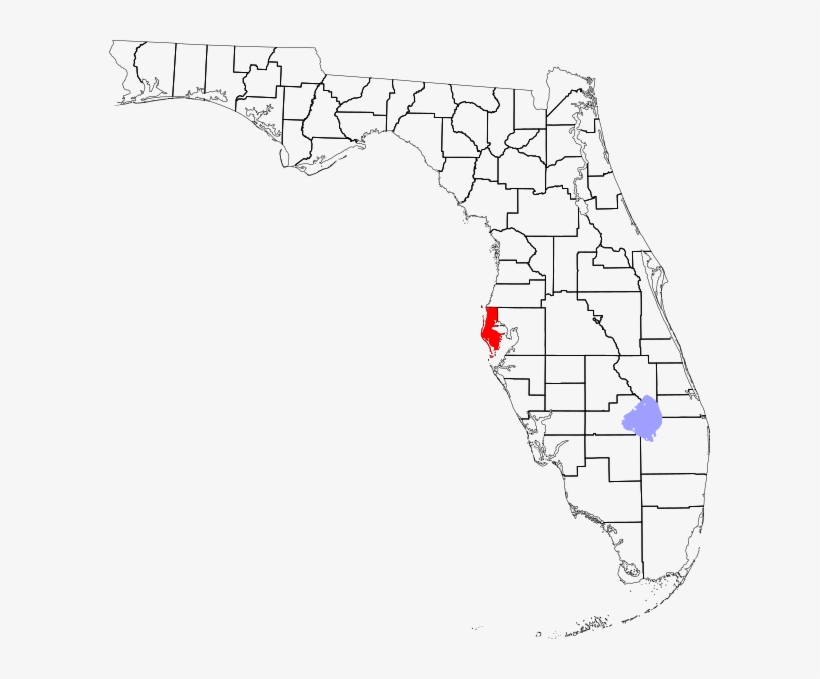 Download Map Of Florida Highlighting Pinellas County - Polk County ...