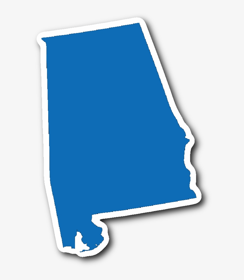 Alabama State Shape Sticker Blue Alabama T Shirts, - Alabama PNG Image ...