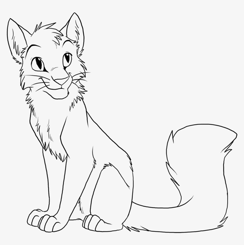 Download Warrior Cat Drawing Outline Friwm - Coloring Book ...