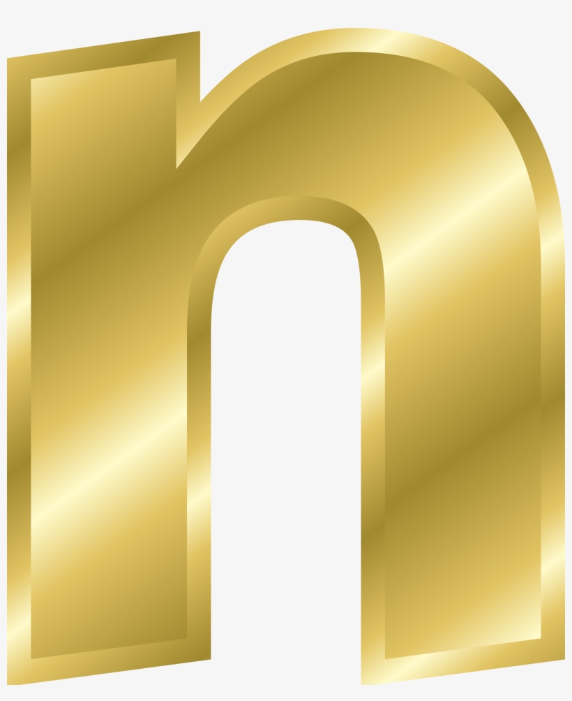 Big Image - Letter N Color Gold PNG Image | Transparent PNG Free ...