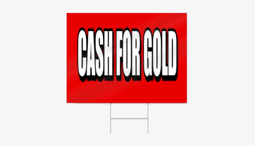 Cash For Gold Block Letters Sign - Graphic Design PNG Image ...