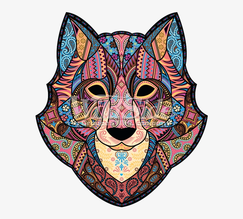 Wolf - Art - Mosaic - Wolf Mosaic PNG Image | Transparent PNG Free ...