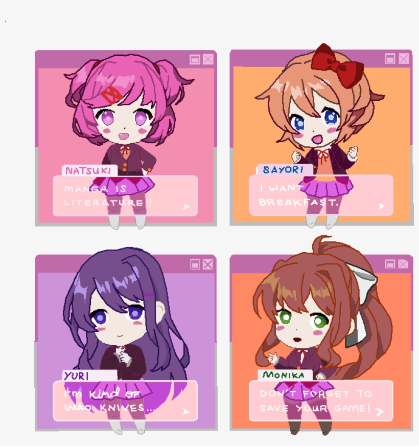 Doki Doki - Doki Doki Literature Club! PNG Image | Transparent PNG Free ...