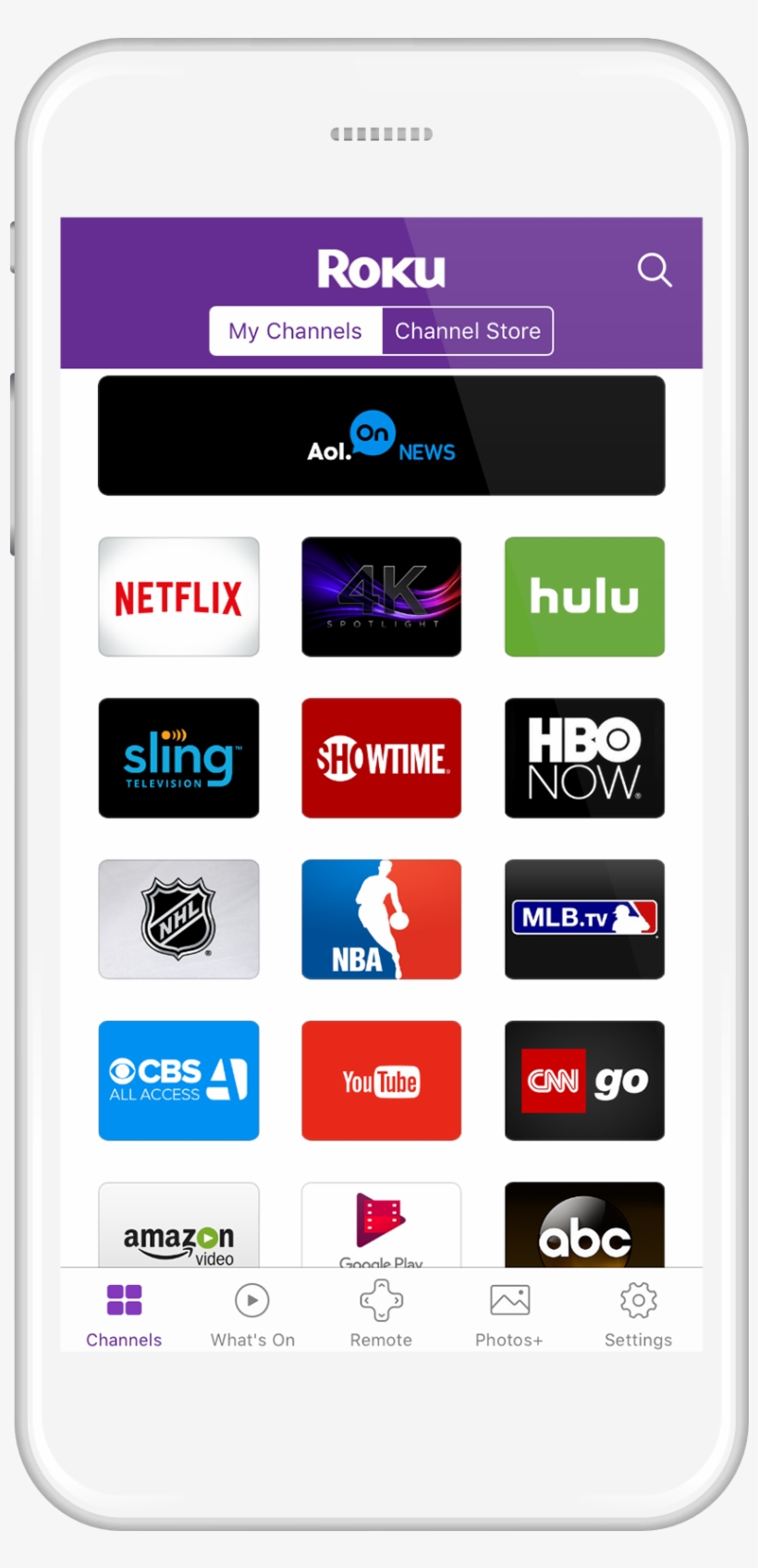 Roku Mobile App Ios Android My Channels - Roku Mobile App Channel Store PNG Image | Transparent ...
