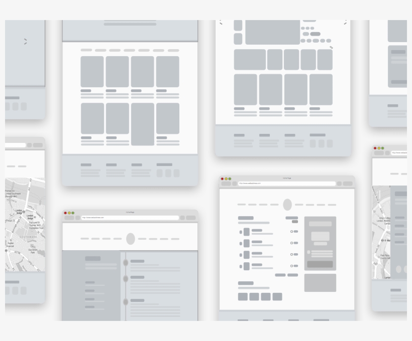 Simple Shapes Wireframe - Simple Sketch Wireframe PNG Image ...