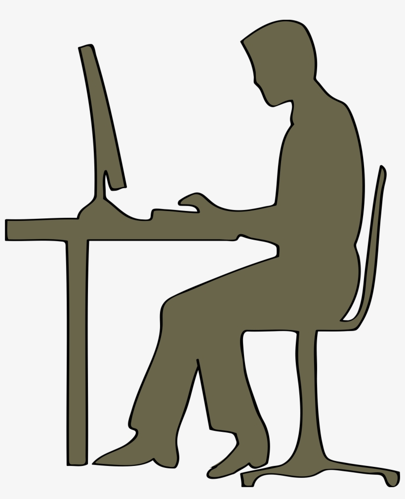 Big Image - Man On Computer Png PNG Image | Transparent PNG Free ...
