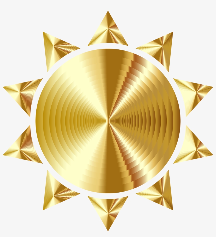 Prismatic Sun Icon Variation 6 Clipart Freeuse - Gold Sun Symbol Png ...