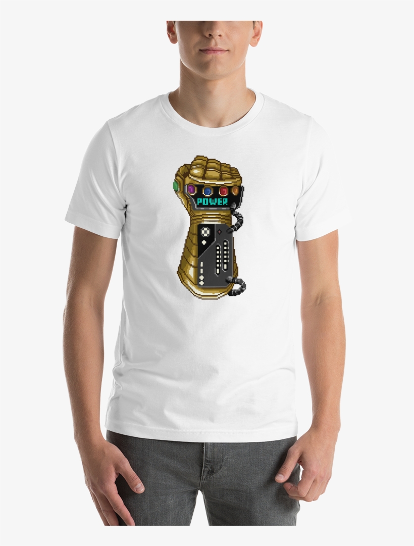 Power Glove/infinity Gauntlet Mash Up Unisex T Shirt - T-shirt PNG ...