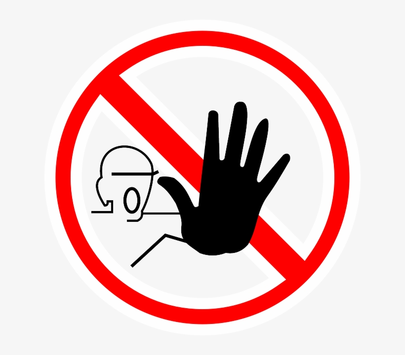 Stop, Hand, Yield, Forbidden, Halt - Don T Put Hands PNG Image ...