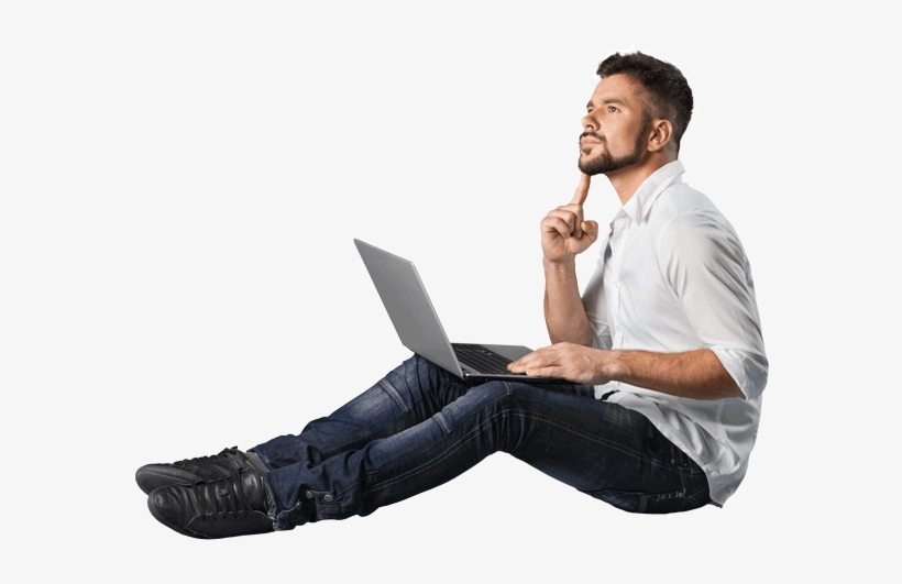 Download Thinking Man Transparent - Man Computer Png | Transparent PNG ...