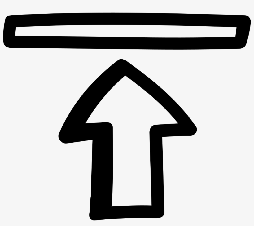 Download Go To The Top Hand Drawn Interface Symbol With An Arrow ...