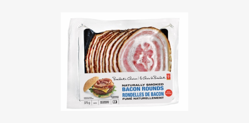 A Package Of Pc Naturally Smoked Bacon Rounds - Round Bacon PNG Image ...