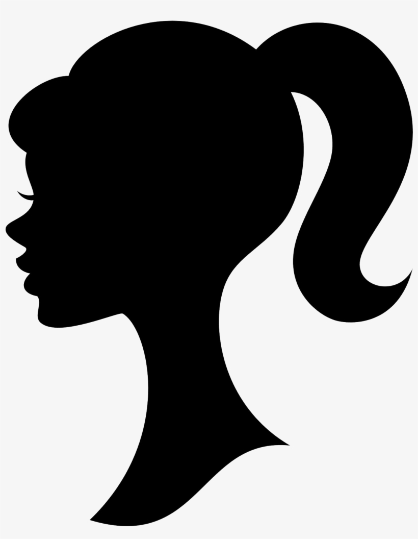 Download Barbie Png Logo Barbie Head Silhouette Transparent PNG 