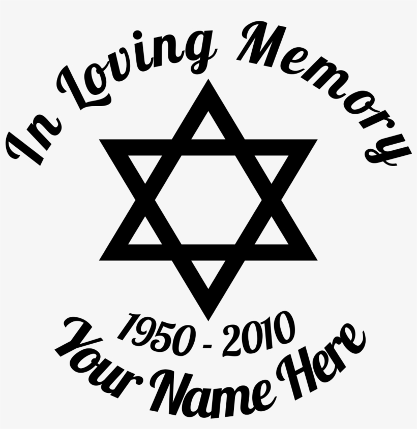 In Loving Memory Star Of David Sticker - Nyc In Wingdings PNG Image ...