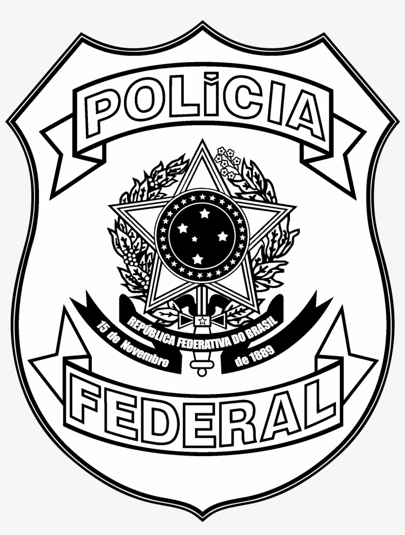 Policia Federal Logo Black And White - Emblem PNG Image | Transparent ...