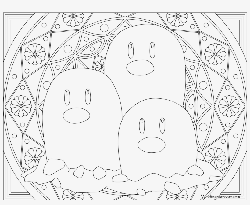 Dugtrio - Ponita Coloring Pages PNG Image | Transparent PNG Free ...