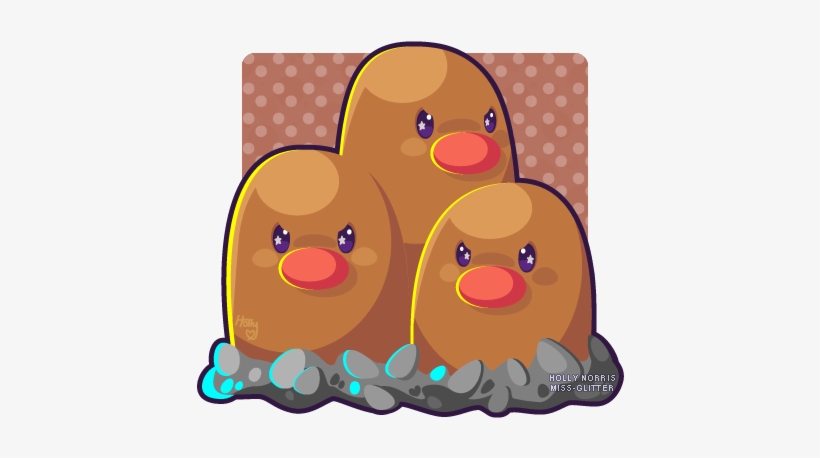 Download 051 Dugtrio By Miss-glitter - Dugtrio Cute | Transparent PNG ...
