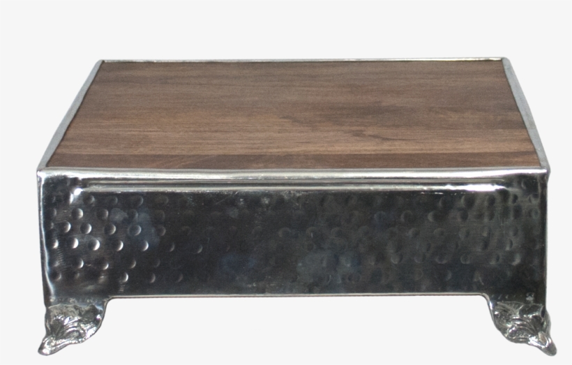 14″ Square Wood And Aluminum Cake Stand - Inch PNG Image | Transparent ...