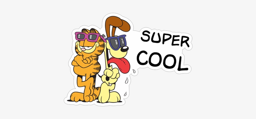 Super Cool Garfield - Garfield And Odie PNG Image | Transparent PNG ...
