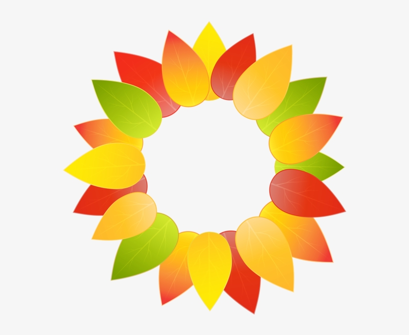 Autumn Leaves Round Border Frame Png Clip Art Image - Clip Art PNG ...