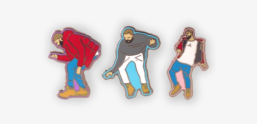 Drake 1 800 Hotlinebling Enamel Pin Set - Lapel Pin PNG Image ...