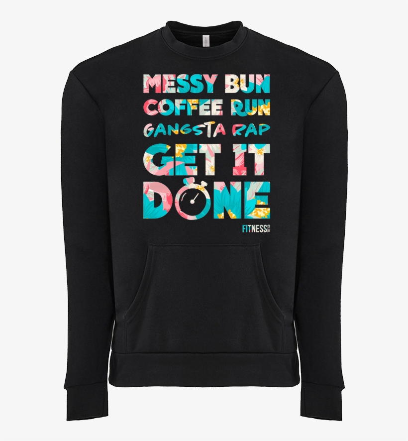 Messy Bun Coffee Run Gangsta Rap Get It Done - Rapping PNG Image ...