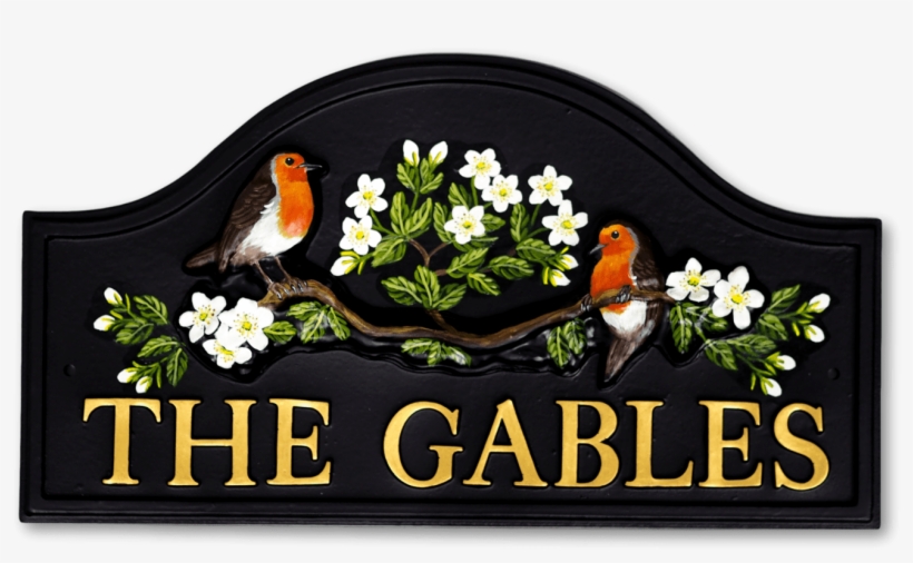 Robins On Branch House Sign - Branch PNG Image | Transparent PNG Free ...