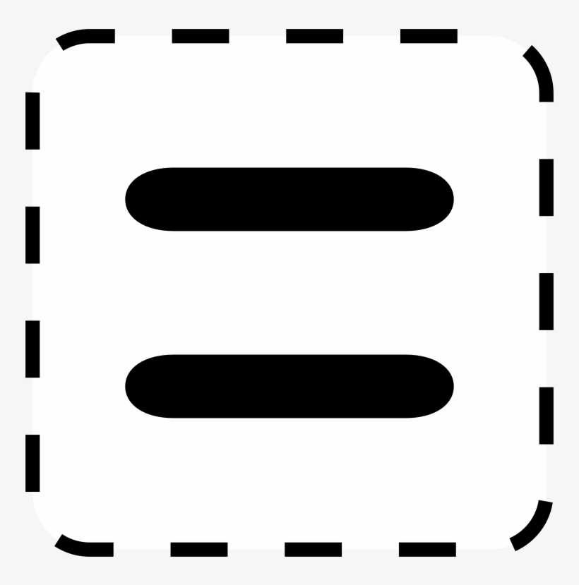 Black Equals Sign On White Rounded Square With Black - Equals Sign PNG ...