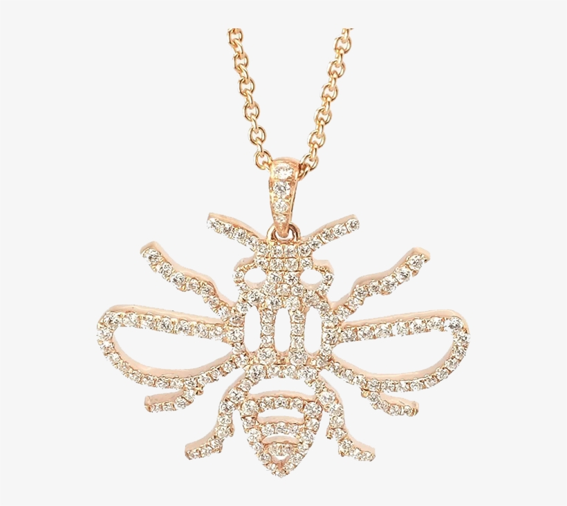 Diamond-studded 'manchester Bee' Pendant Necklace In - Locket PNG Image ...