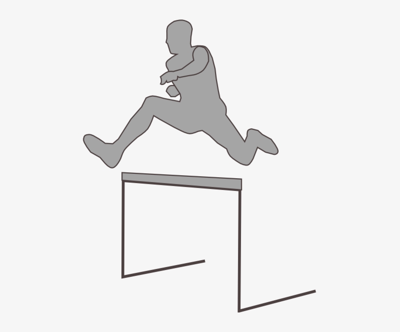 How To Set Use Hurdling Silhouette Icon Png - Obstacles Clipart PNG ...