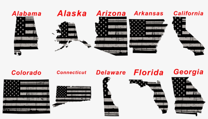 State Shape American Flag - Poster PNG Image | Transparent PNG Free ...