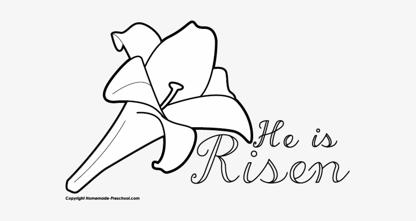 He Is Risen Clip Art Black And White - He Is Risen Clipart PNG Image ...