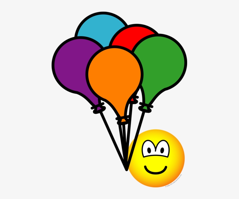 Party Balloons Emoticon - Balloons Emoticon PNG Image | Transparent PNG ...