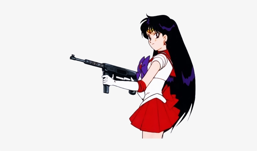 Download Image - Sailor Mars With Gun | Transparent PNG Download | SeekPNG