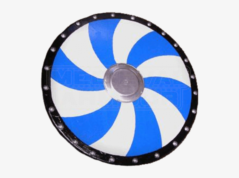 Wooden Blue Spiral Viking Shield - Viking Shield PNG Image ...